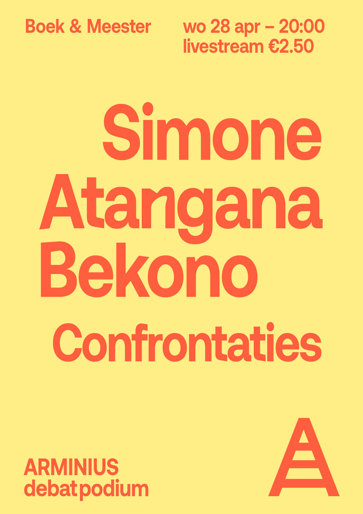 Boek & Meester: Simone Atangana Bekono | Confrontaties - Arminius